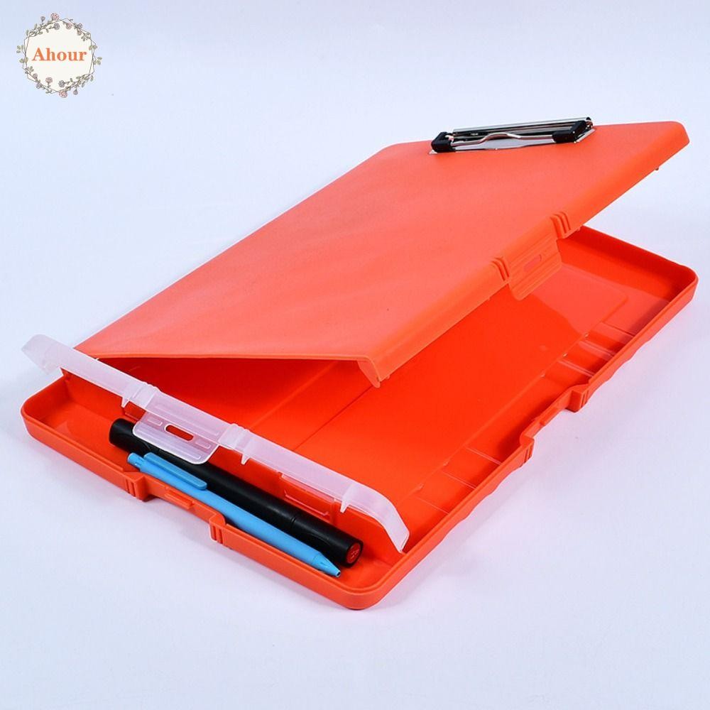 AHOUR Clipboard File Box Case Student 6 Color File Organizer Office ...
