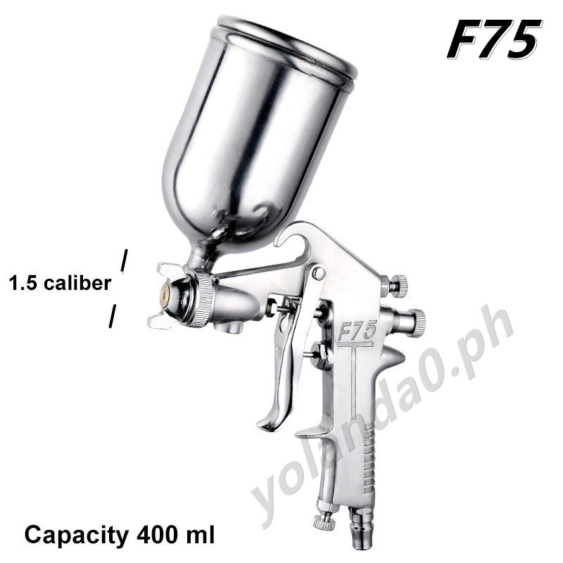 Professional Spray Gun, F75 400ML Pneumatic Spray Gun Airbrush Sprayer ...