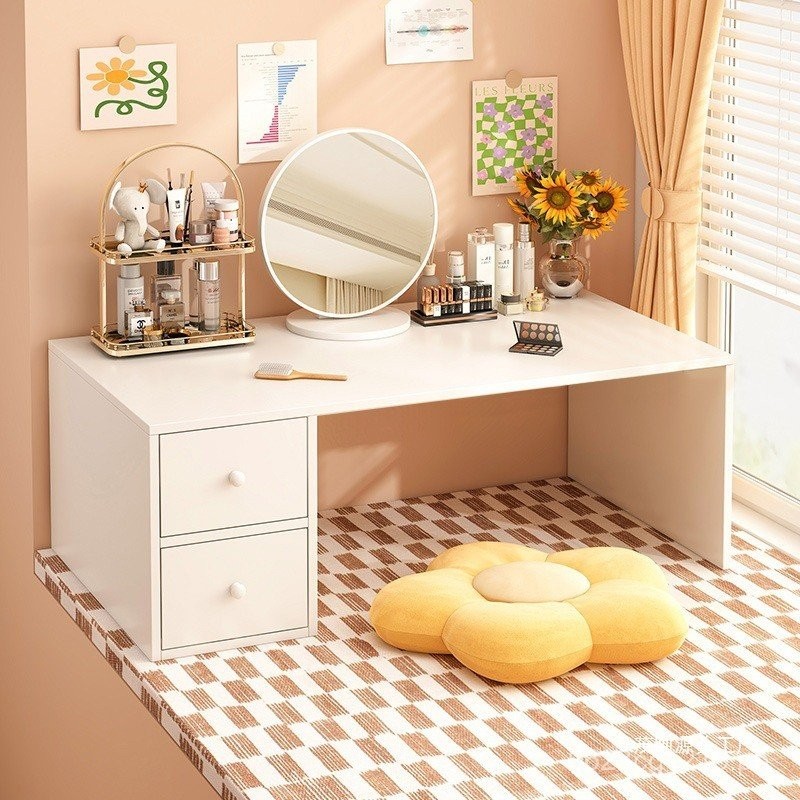 Small Makeup Table Storage Cabinet Girl's Dressing Table with Makeup ...