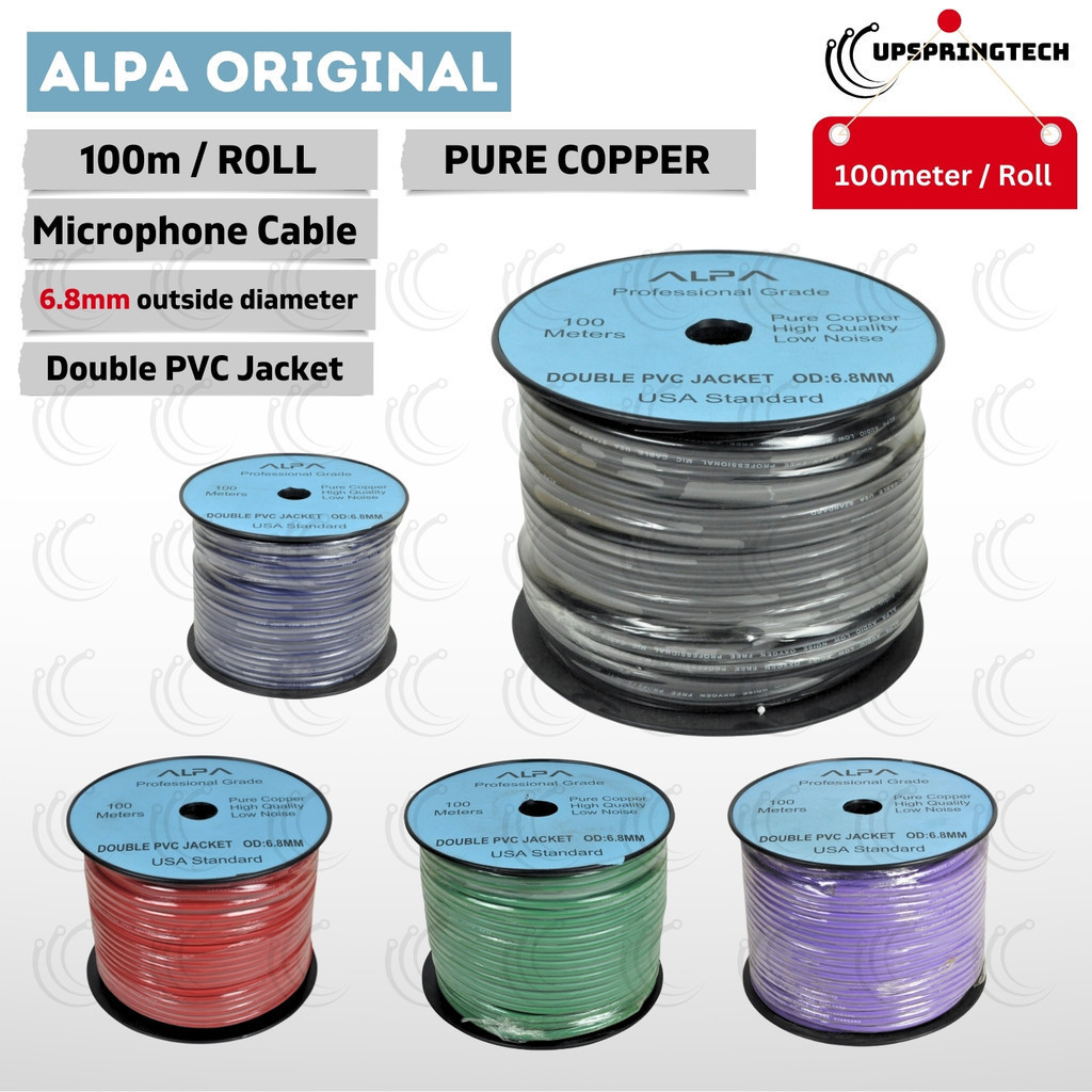 ALPA Original Pure Copper Microphone Cable 100m Roll (Heavy Duty Audio ...
