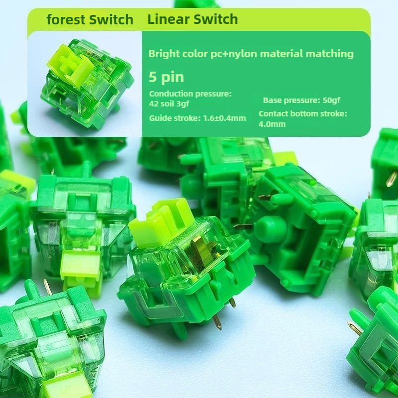 Forest Linear Switch Light Pressure HiFi Mahjong 5 Pin Factory Prelubed ...