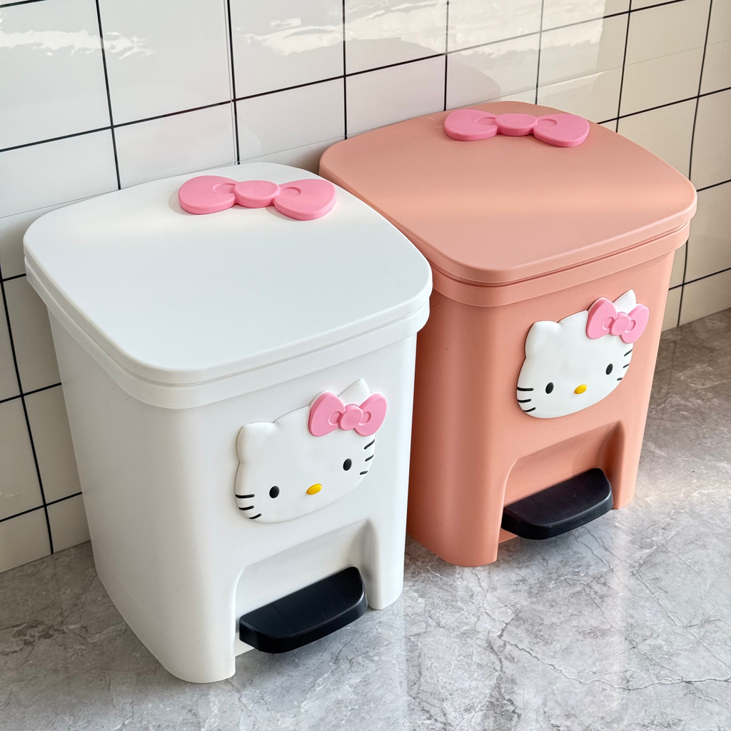 Hello Kitty Trash Can Cartoon Cute High-value Household Living Room ...
