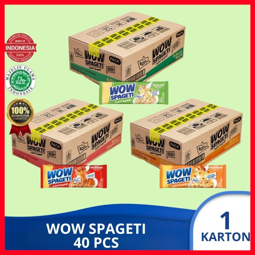 Wow Spaghetti instant Spaghetti 75g-88g pack/price for one carton ...