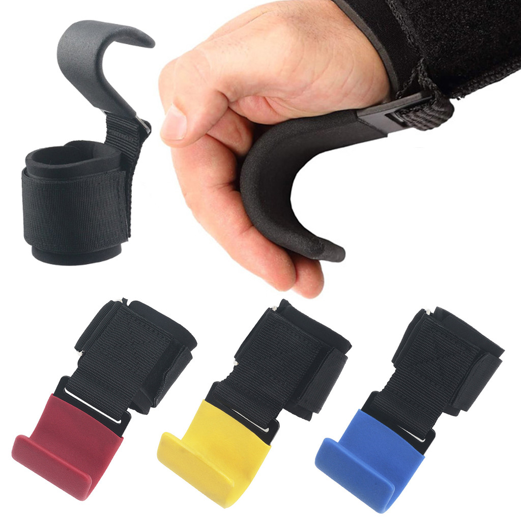 (Polaris) 1PC Non-Slip Weight Lifting Hook Grips with Wrist Wraps Gym ...