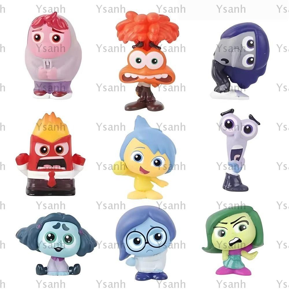 YSANH 9 Pcs/Set Sadness Anger Disgust Fear Model Doll, PVC Mini Inside ...
