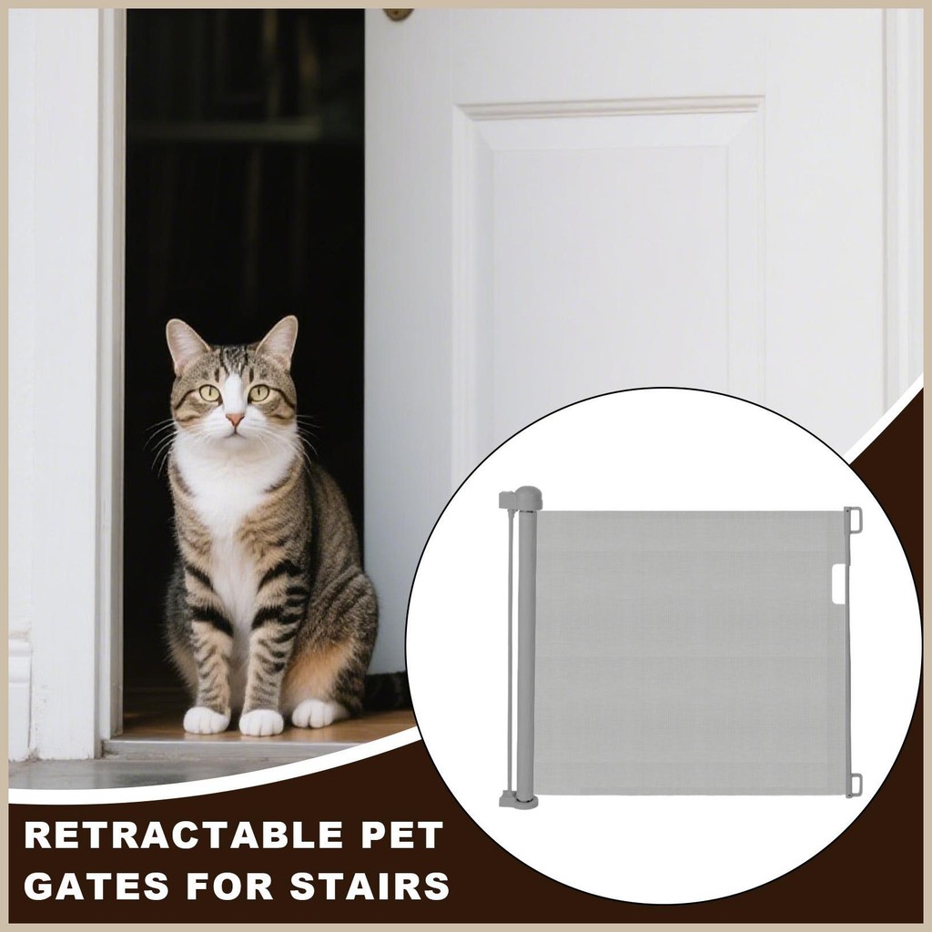 Retractable Baby Gates Retractable Mesh Safety Gate No-Drill Child ...