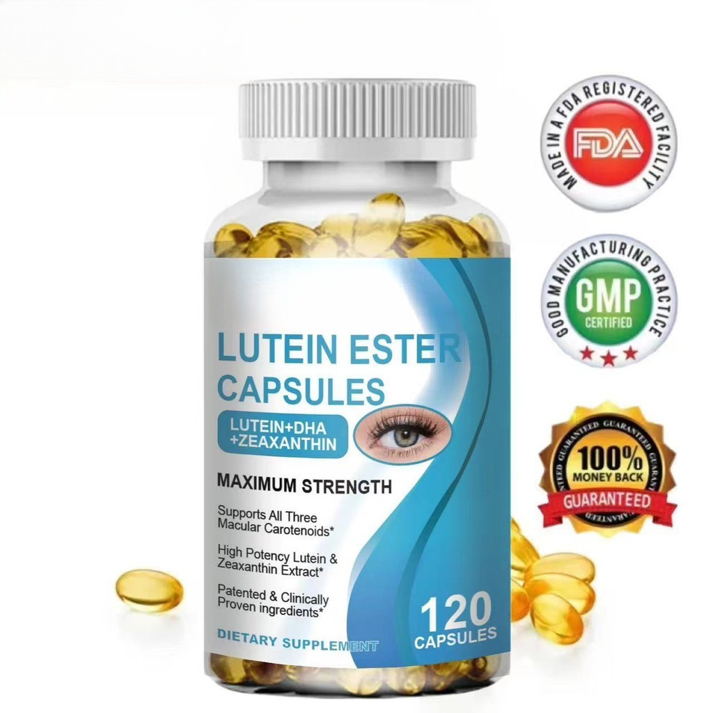 Lutein Capsules with Vitamin E &Zeaxanthin for Relieve Eye Fatigue Dry ...