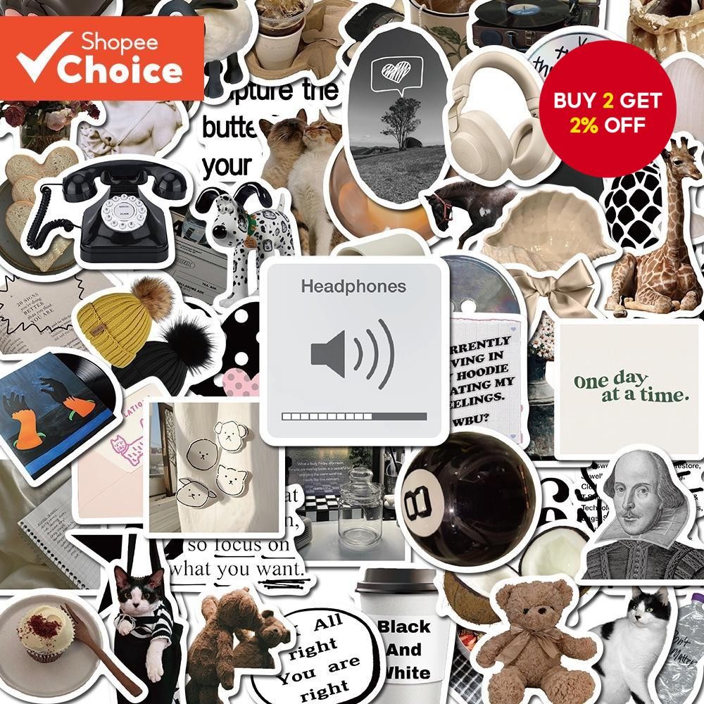 60PCS Modern Fashion 3D Classic Vintage Stickers For Notebook Luggage ...
