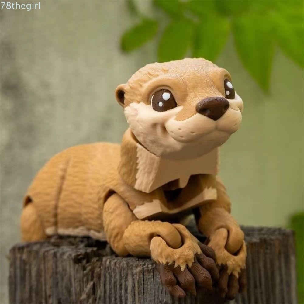 THEGIRL 3D Printed Otter, Creative Design Cute Style PLA Otter Model ...