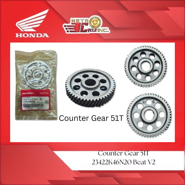 Honda Genuine Transmission Counter Gear (51T) 23422K46N20 for Beat V2 ...