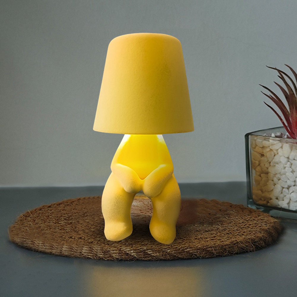 LED Little Man Lamp Creative Shy Guy Table Lamp Decorative Funny ...