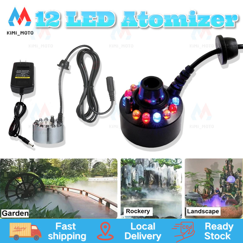 12LED 36mm 24V Mist Maker Fogger Water Fountain Pond Air Humidifier ...