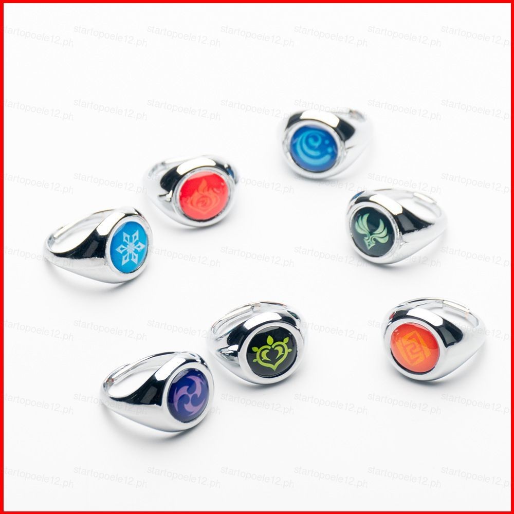 ST12 Genshin Impact Vision Rings Model Dolls Gift For Kids Anemo Dendro ...