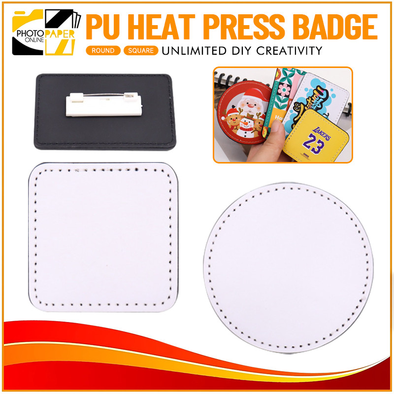 PU Heat Press Badge Sublimation Badge Pins Very Suitable For DIY ...