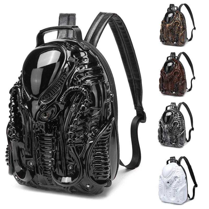 Personalized Cobra Shaped Backpack Funny Irregular Punk Schooldbag ...