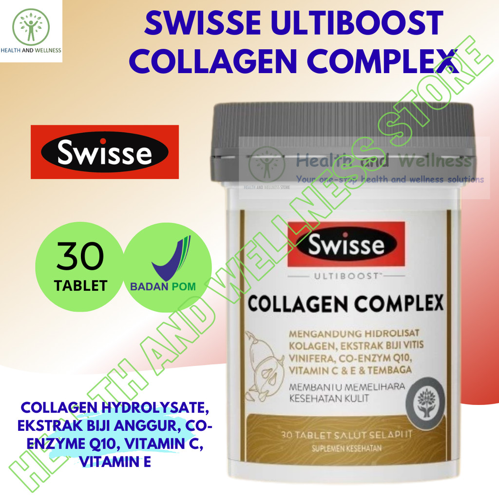 Swisse Ultiboost Collagen Complex 30 Tablets Salute Collagen Vitamin CE ...