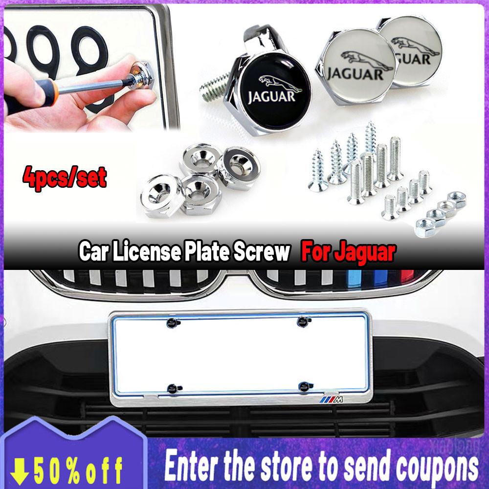 High quality 4pcs/set Car Chrome Anti-theft Screws car License Plate ...