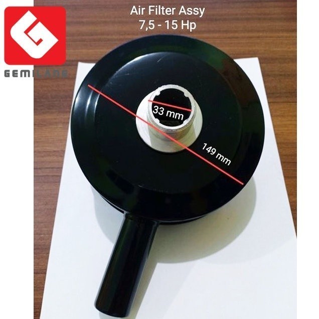 Air Filter Assy Air Compressor 7.5 Hp to 15 Hp Complete + Inner Filter ...