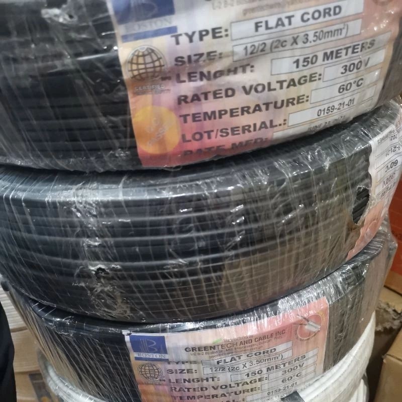 COD Boston Flat Cord Duplex Extension Wire Flat Chord 1 roll 12/2 14/2 ...