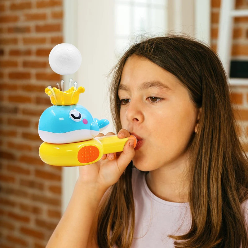 Breathing Exerciser Toys for Kids, Ball Blowing Toy with Whistle ...