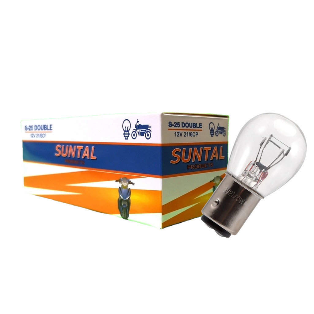 Suntal Motorcycle and Automotive Tail Light Bulb 12v 21/6w (s25 ...