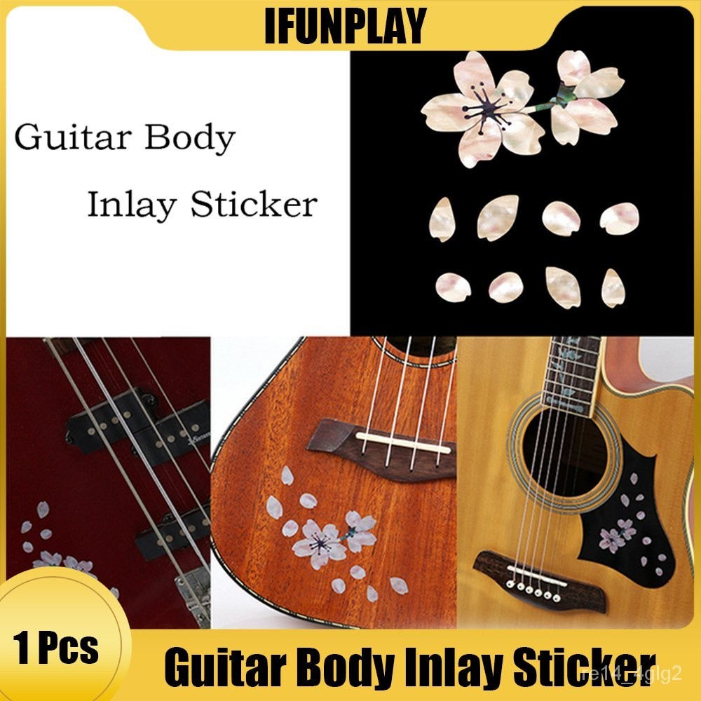RQDIY Flower Guitar Body Inlay Sticker for Acoustic Guitar Ukulele Bass ...