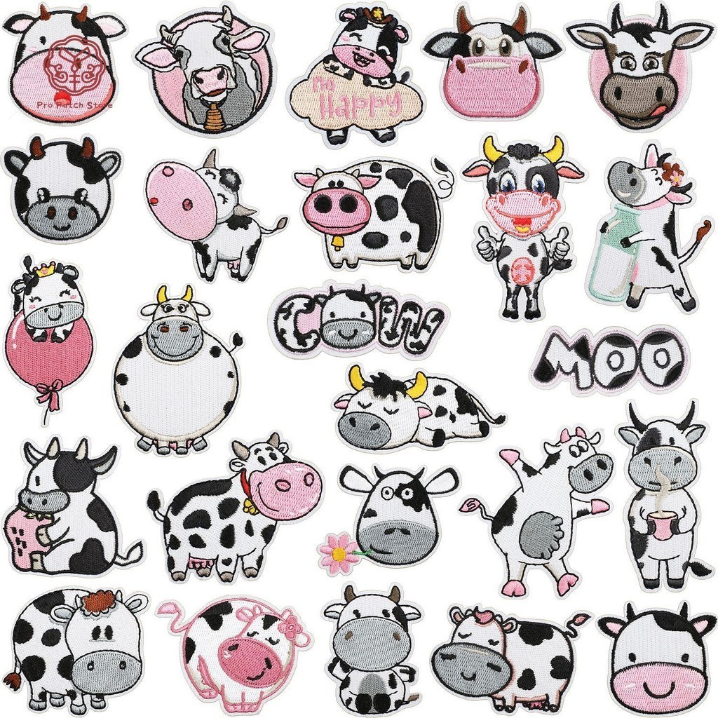Pro Patch Store Cartoon Cows Cow Series DIY Embroidery Patches for ...