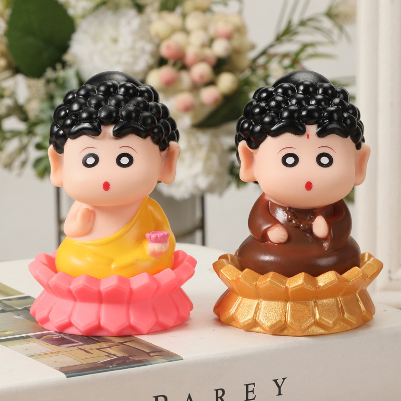 9.5cm Anime Crayon Shin-Chan Action Figure Cos Buddhe Figures lucky ...