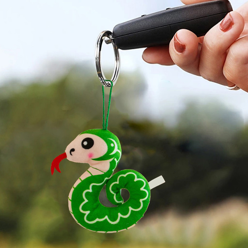 Lingoer| Cartoon Snake Keychain Vivid Cartoon Snake Charm Chinese New ...