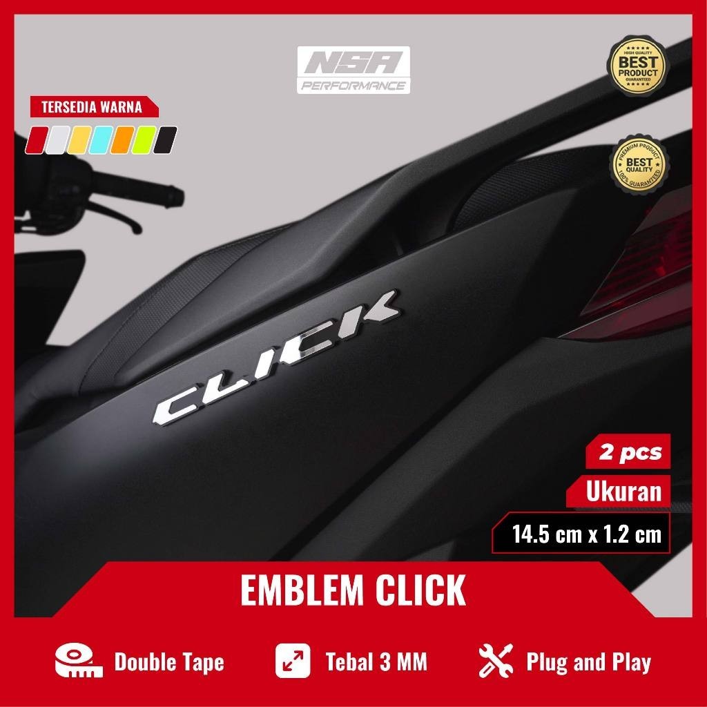 Nsa Emblem Click 2pcs Embossed Stickers Click Writing 3D Logo Vario ...