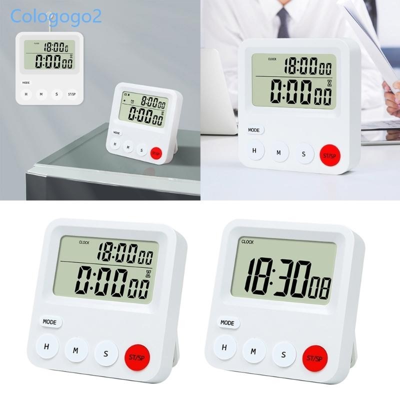 COLO Digital Timer Alarm Clock LCD Display Timer Clock Countdown Timer ...