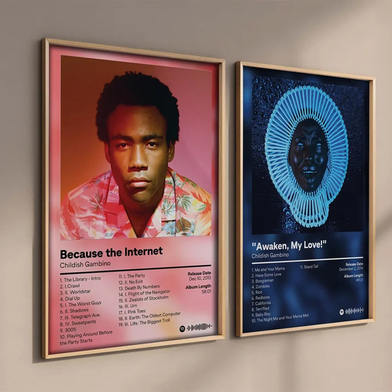 Pop Rap Music Album Cover Artist Childish Gambino Poster Aesthetic Rapper Hip Hop Rock Awaken My ...