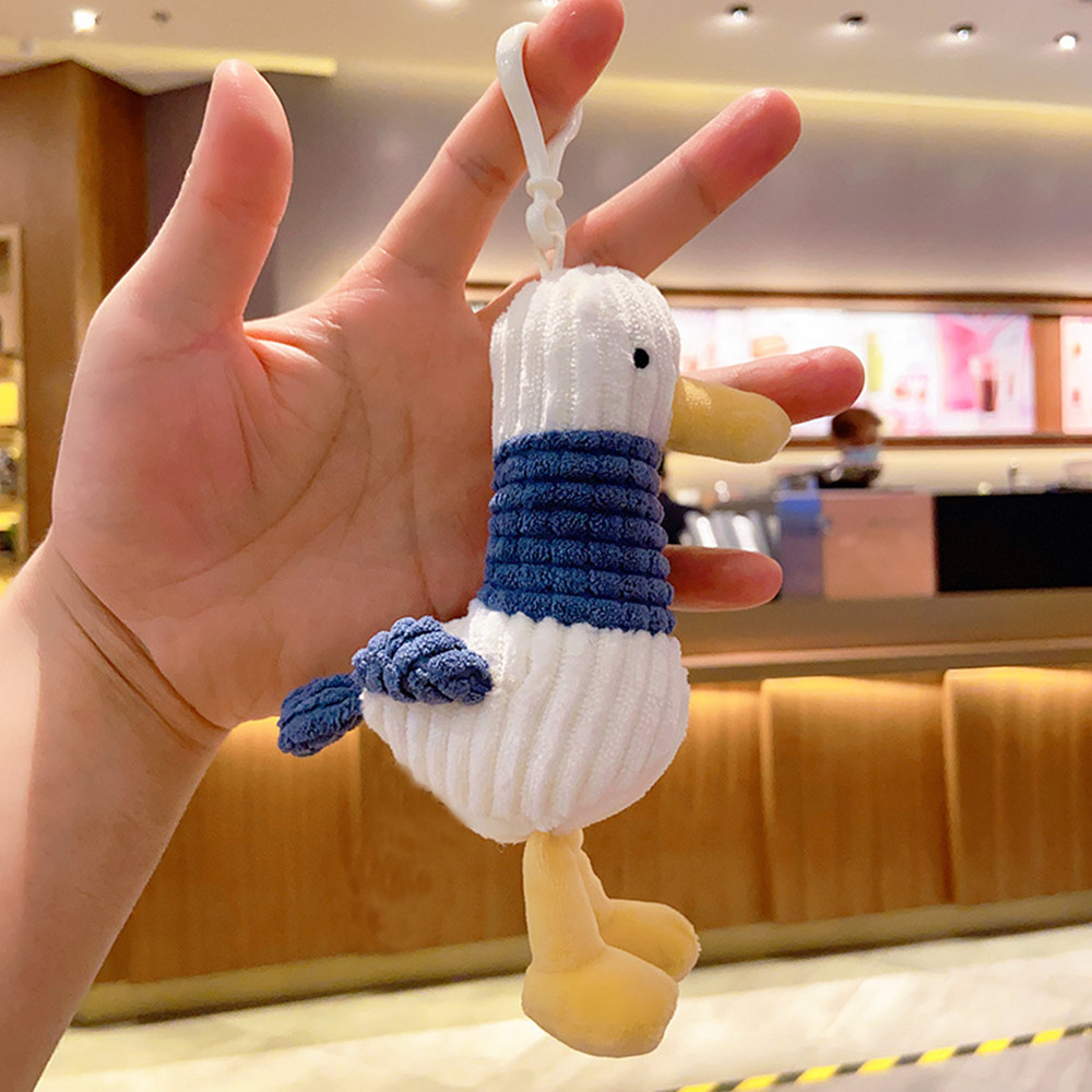 Cartoon Plush Duck Keychains Kawaii Stuffed Toy Keyrings Handbag ...