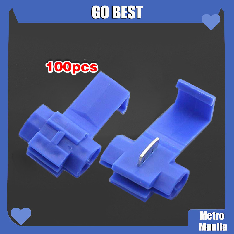 100pcs/Bag Blue Quick Splice Lock Awg Wire Connector Electrical Cable Connectors | Shopee ...