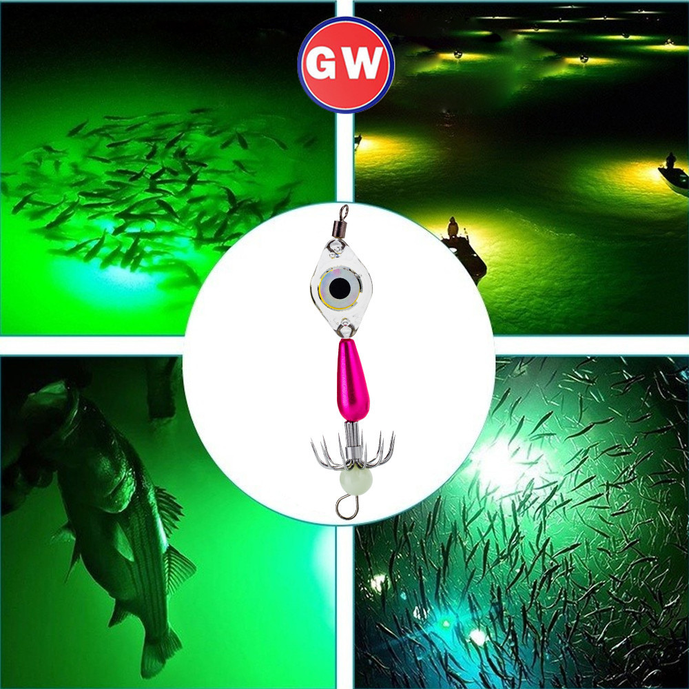 Squid Hook Fishing Trap Light Flashing Octopus Hook Deep Drop ...