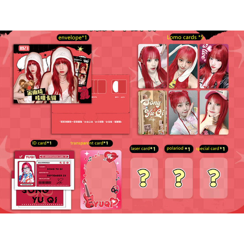 (G)I-DLE Kaji Card Collection Laser Hologram Transparent Lomo Cards ID ...