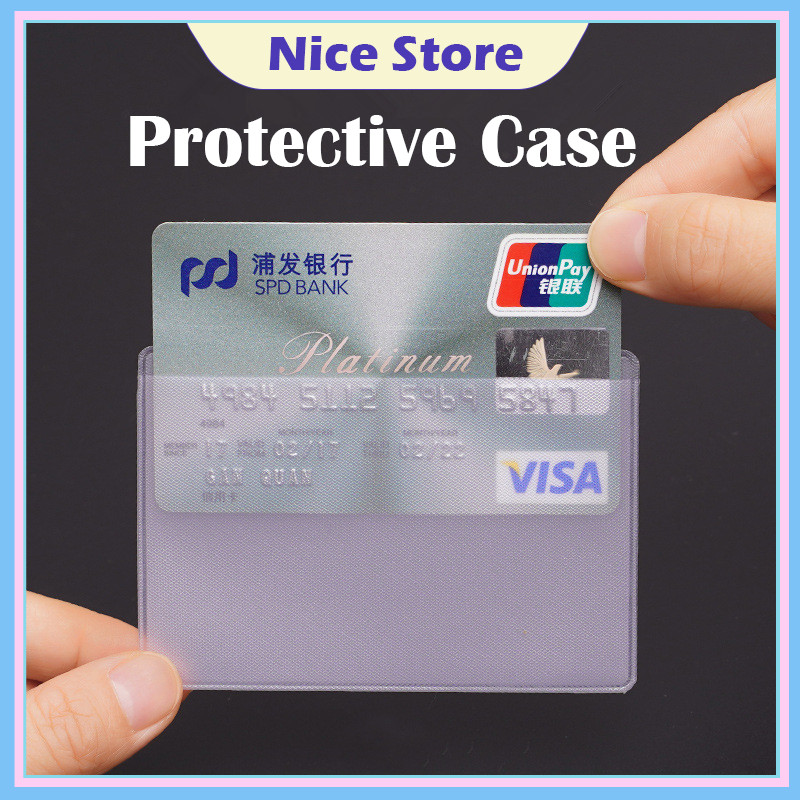 NICE Waterproof Frosted Card Holder Plastic Card ID Holders Case ...