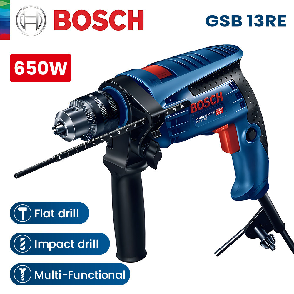 Bosch GSB 13RE Hammer Drill 650W High-Power 47000 Bpm Impact Cable ...