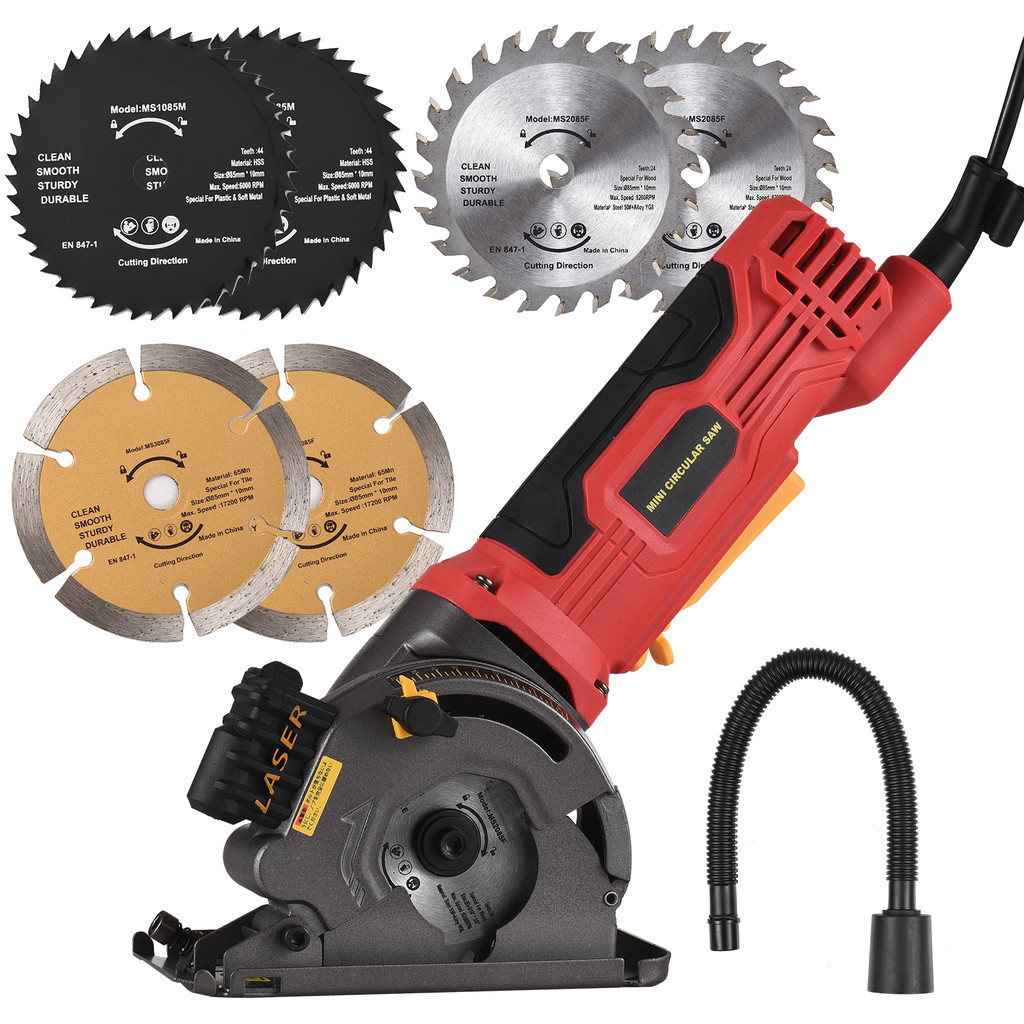 580W 3700RPM Mini Circular Saw Corded 4.8 Amp Electric Compact Circular ...