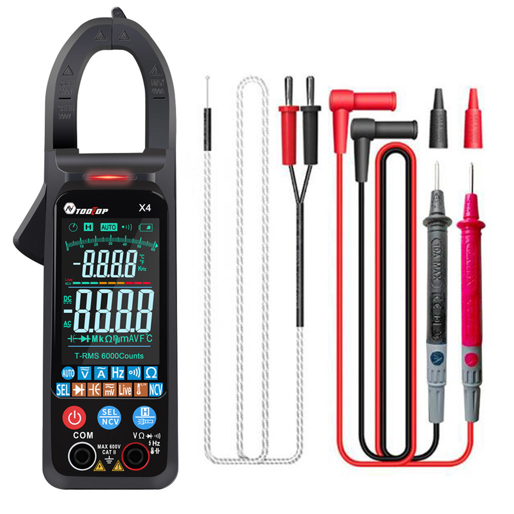 TOOLTOP X4 Handheld Portable Clamp Meter Color LCD Large Screen Clamp ...
