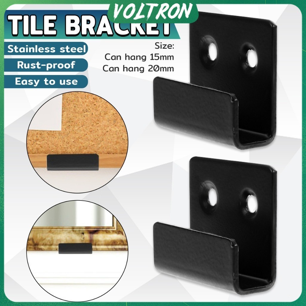 Tile Bracket Wall Mount Ceramic Tile Billboard Display Holder Black ...
