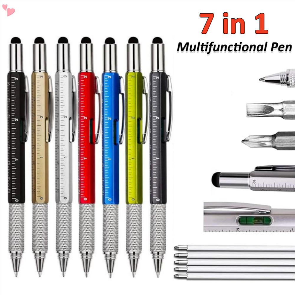 7 In 1 Multi-functional Pen Touch The Screen Stylus Capacitive Pen With ...