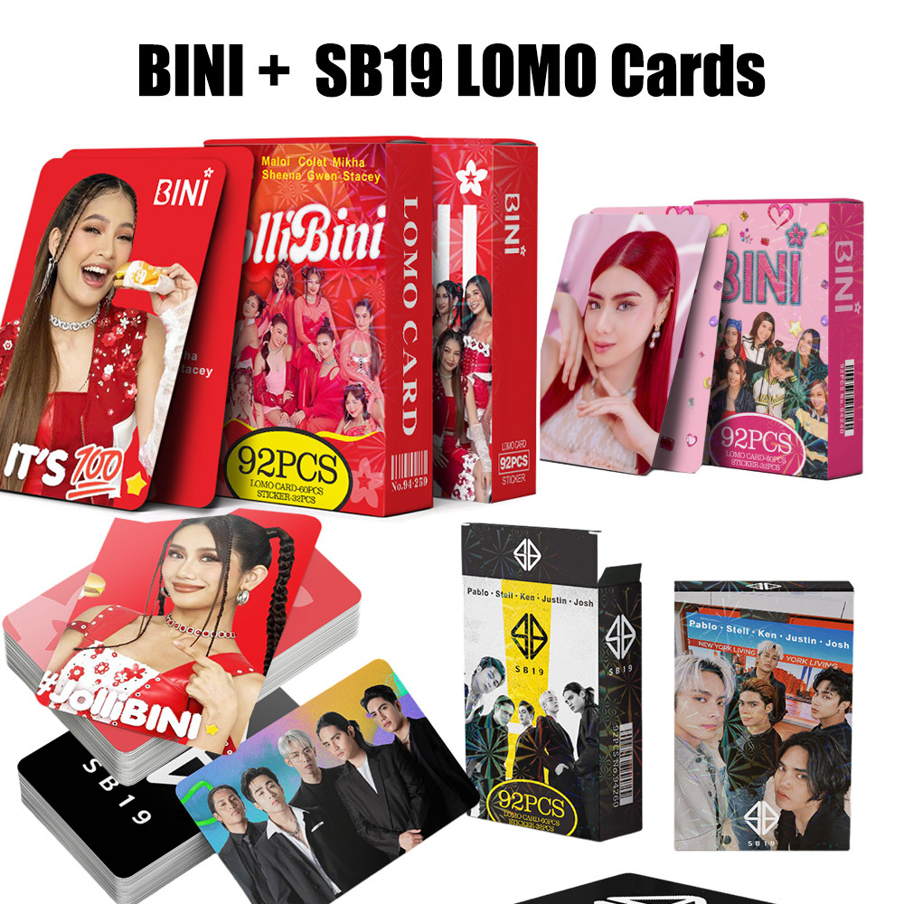 SB19 Lomo Cards Bini jollibini Photocards Photocard Holographic BINI ...