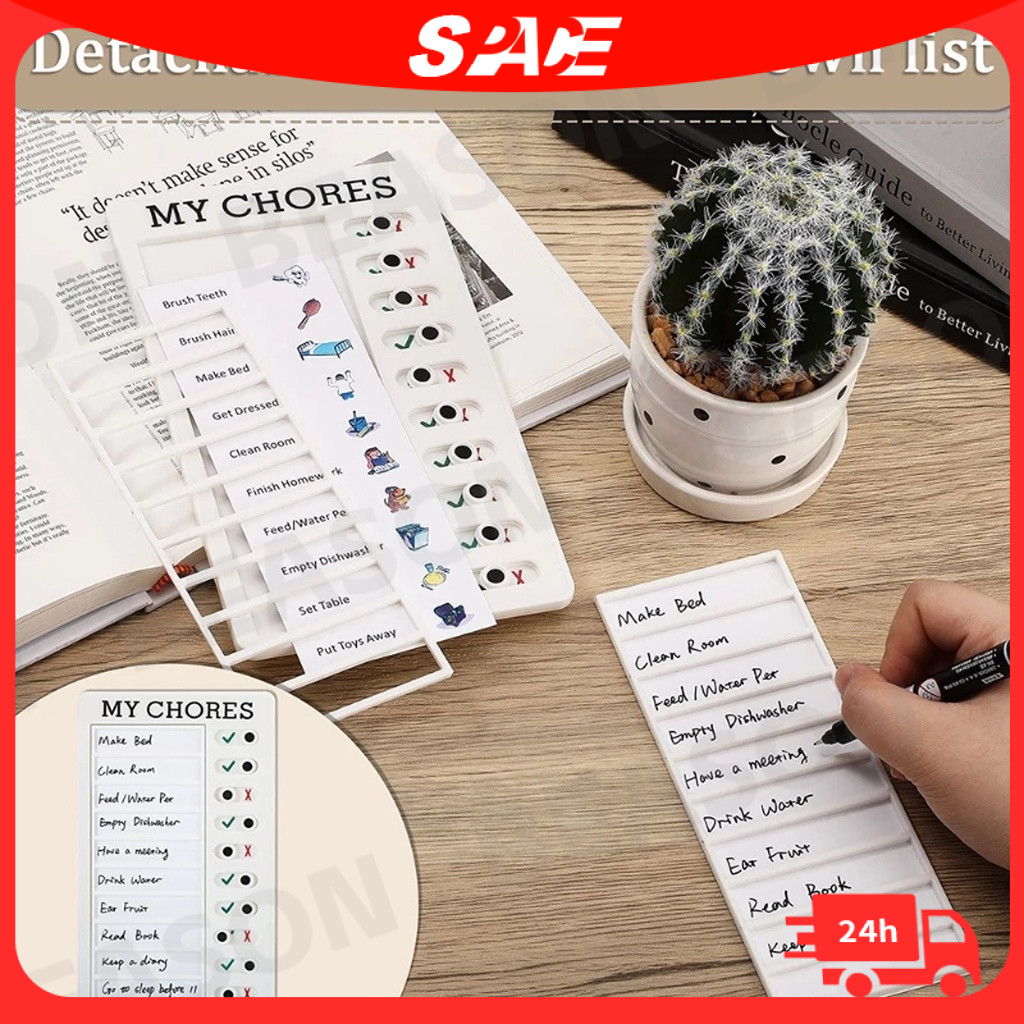 Reusable Daily Task Planning Board Detachable Chores Checklist Board ...