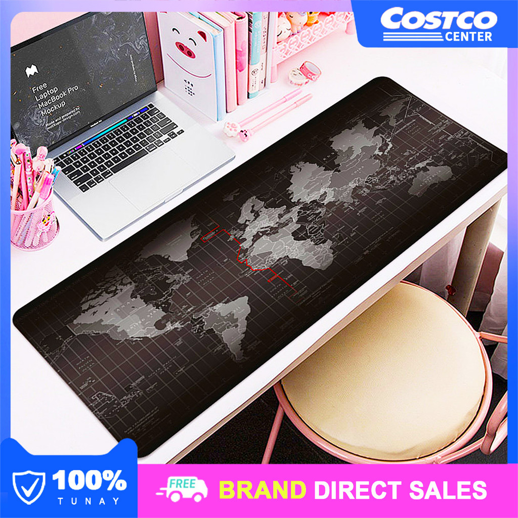 900*400mm Large World Map Mouse Mat Japan Original Extended Soft Mouse ...