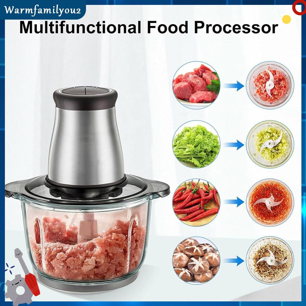 2L Electric Meat Grinder Mincer Food Chopper Stainless Steel Food ...