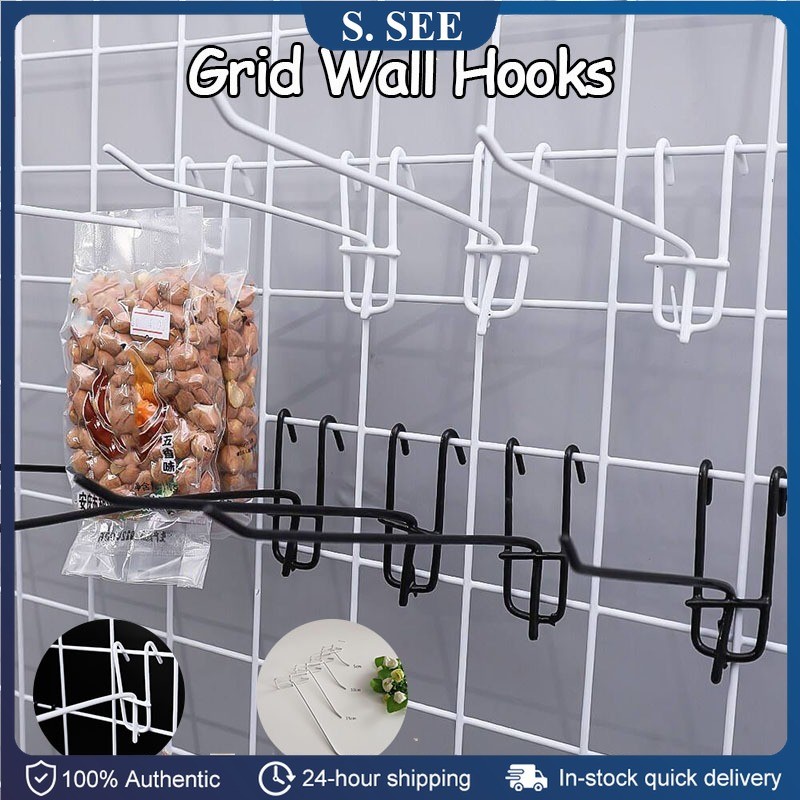 Mesh stall shelf hooks, metal display racks, iron wire mesh hooks ...