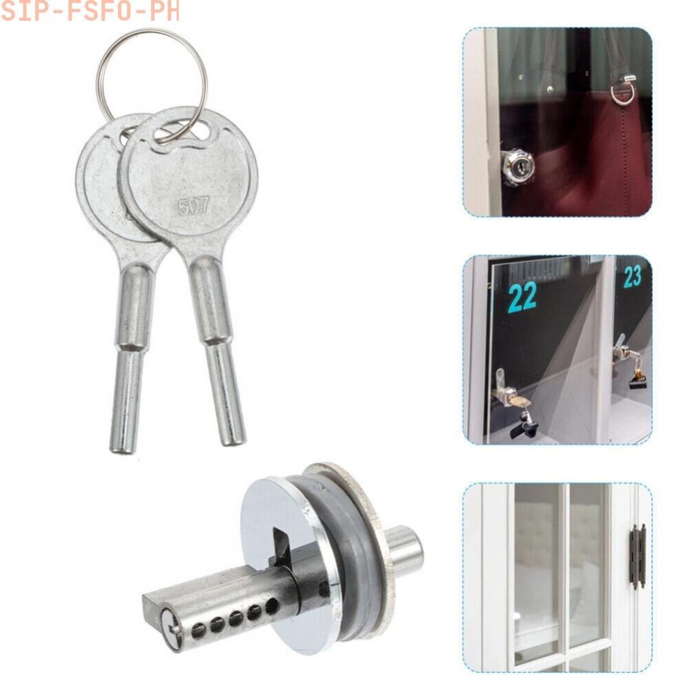 Secured Storage Glass Door Lock with Keys for Jewelry Cabinet and ...
