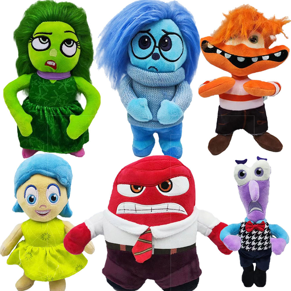 New Inside Out 2 Plush Anxiety Doll Cute Joy Fear Anger Disturb Sadness ...