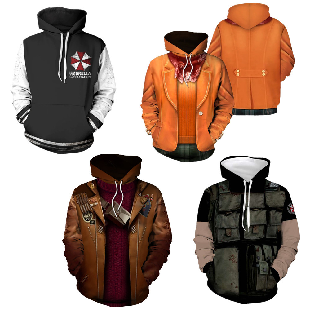 Resident Evil Hoodie digital printing Sweater unisex Pullover Fashion ...